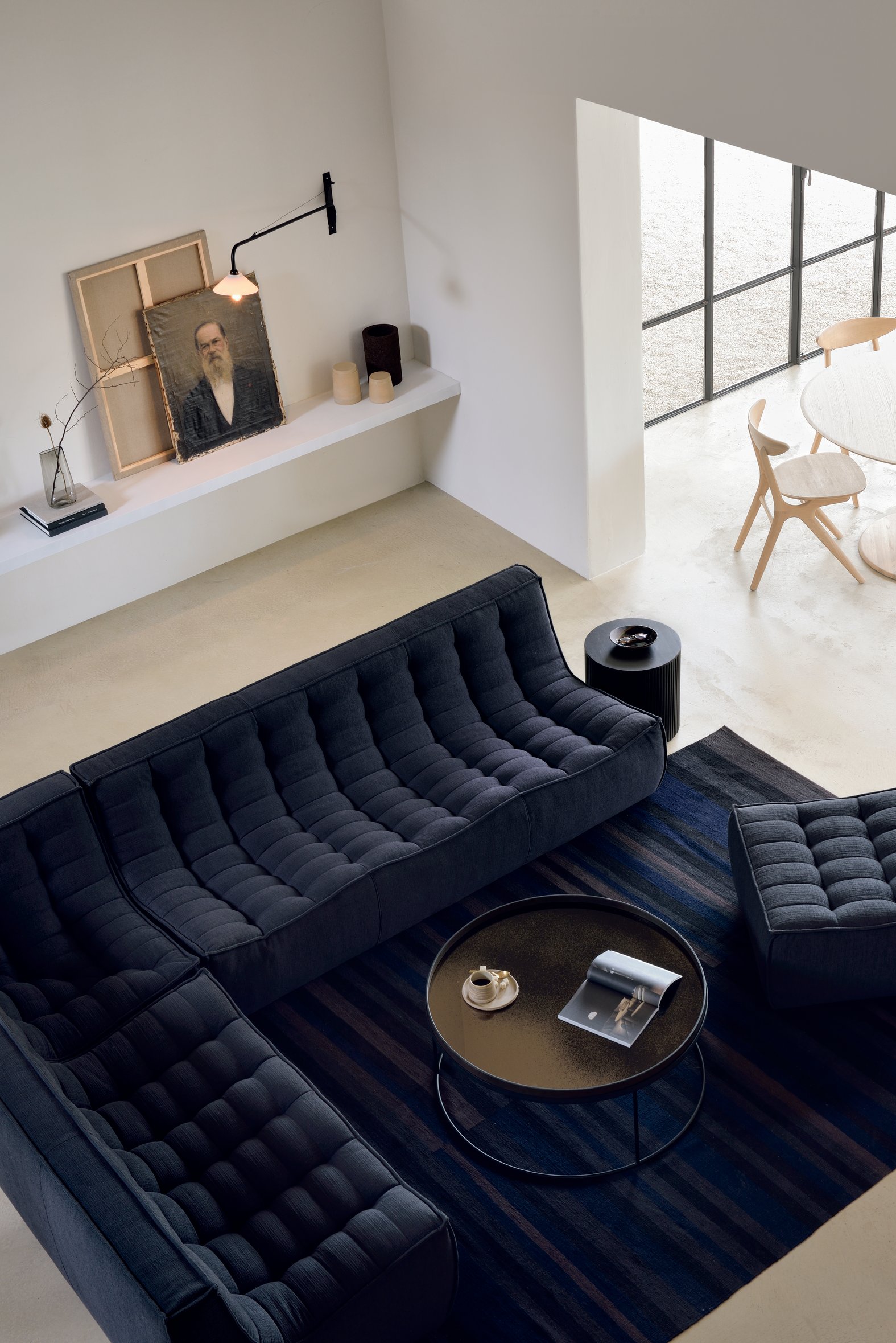 The N701 sofa wears a new durable fabric